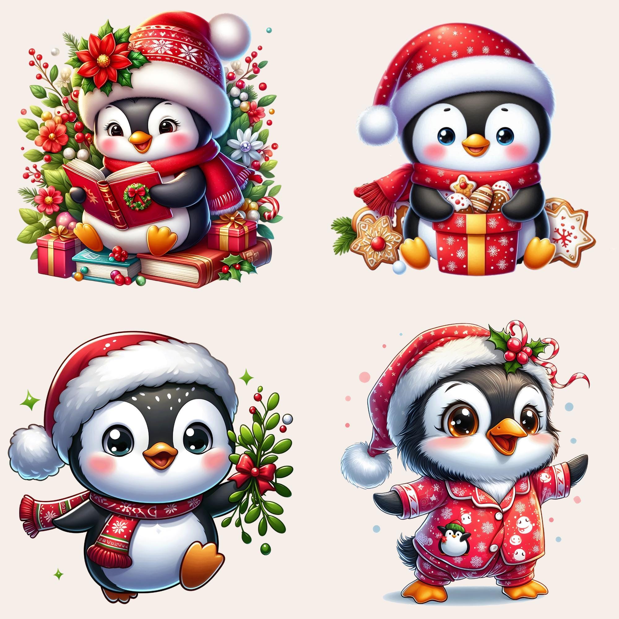18 Winter Penguin Clipart, Christmas Penguin PNG, Cute Penguin Clipart ...