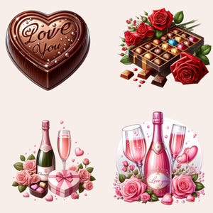 18 Valentines Chocolates Clipart, Valentines Candy Heart Clipart ...