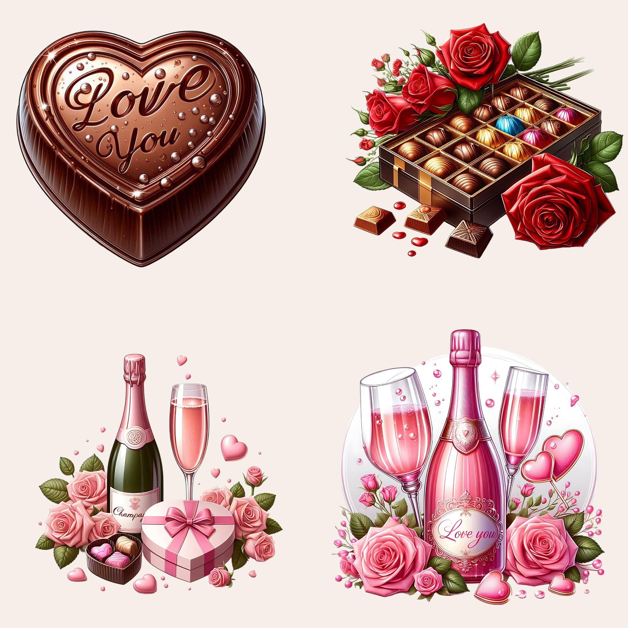 18 Valentines Chocolates Clipart, Valentines Candy Heart Clipart ...