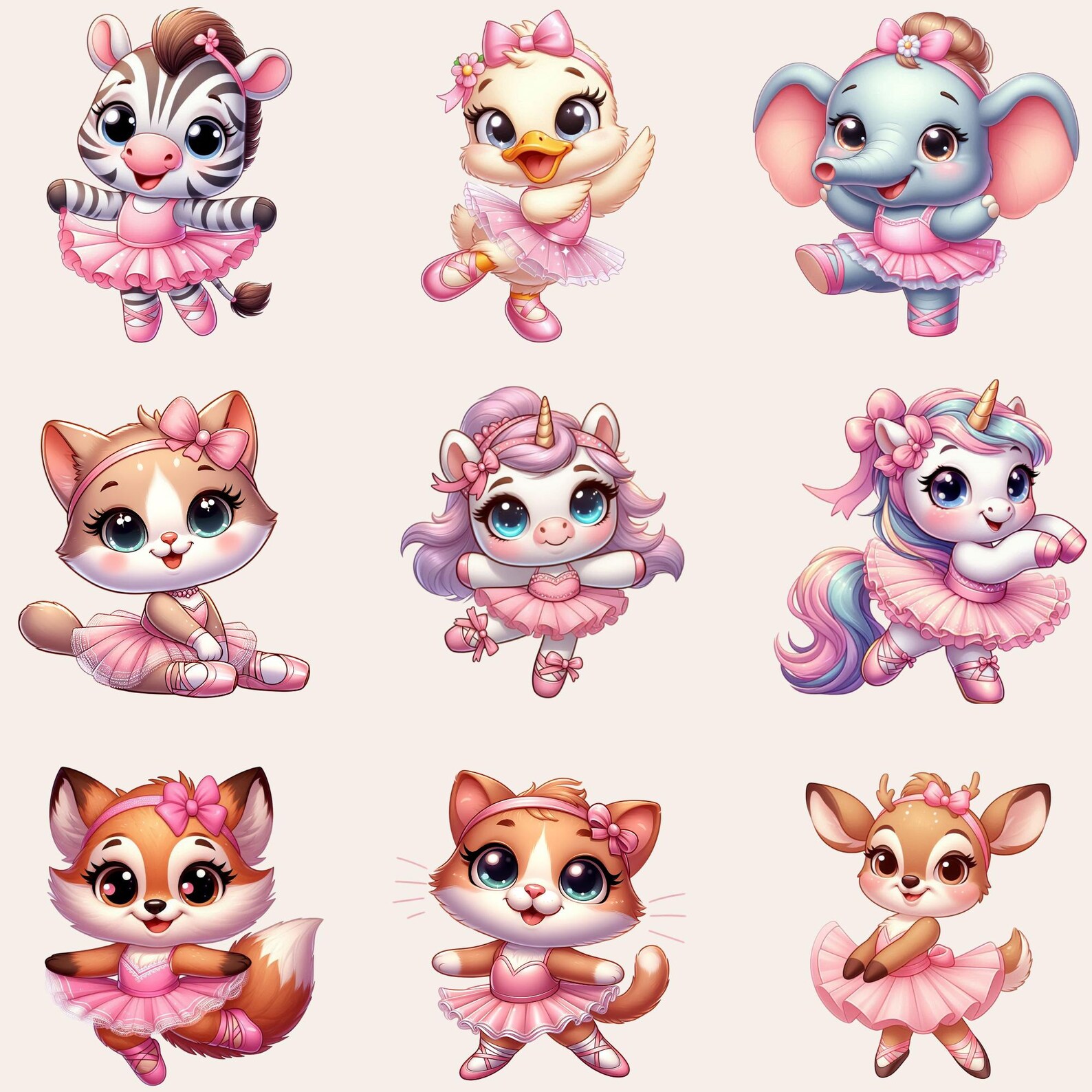 37 Ballerina Animals Clipart, Cute Dancing Animals Clipart, Ballerina ...