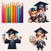 21 Graduation Boys and Girls Clipart, Preschool Graduation Clipart ...
