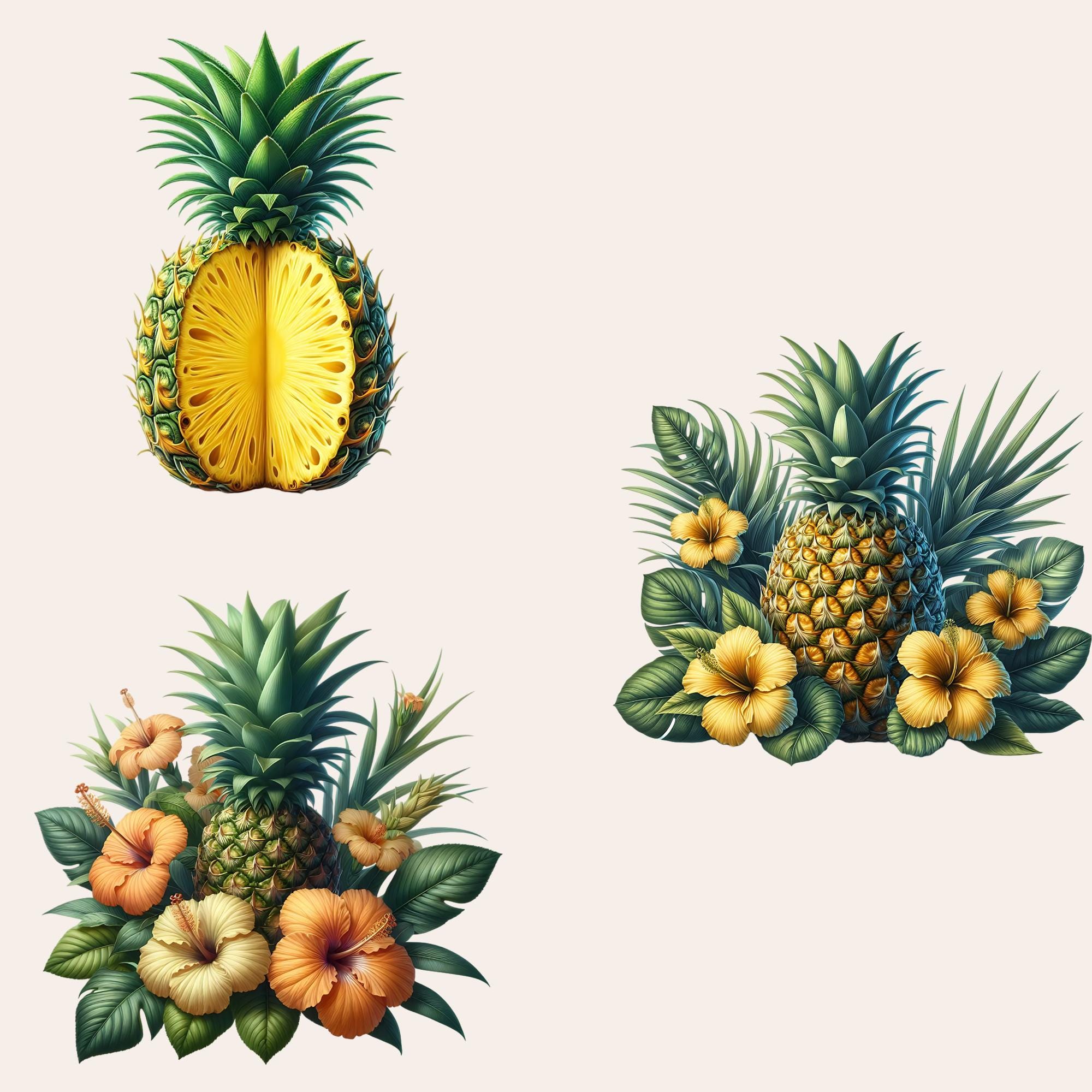 12 Pineapple Clipart, Summer Fruits Clipart, Tropical Pineapple Clipart ...