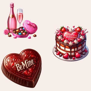 18 Valentines Chocolates Clipart, Valentines Candy Heart Clipart ...