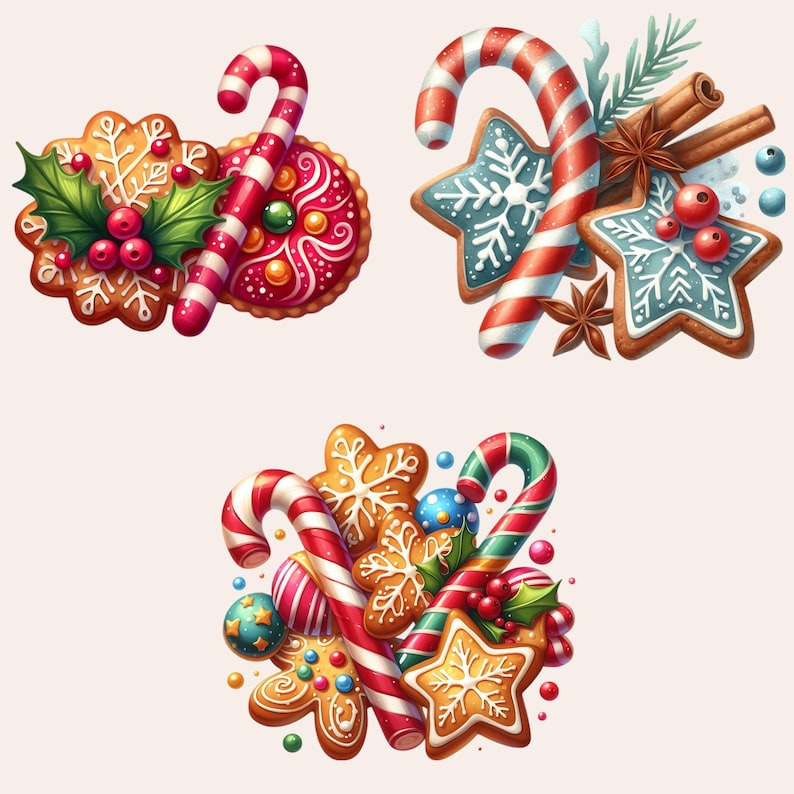 19 Christmas Cookies Clipart, Christmas Cookies PNG, Cute Christmas ...