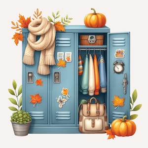 22 Autumn Back to School Clipart, Autumn School Clipart, Back to School ...