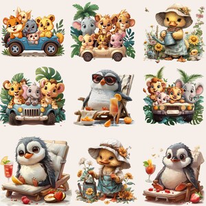 50 Jungle Animals Clipart Bundle, Safari Animals PNG, Animals in Jungle ...