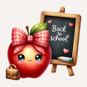 26 Kawaii Back to School Clipart, Kawaii School Clipart, Back to School ...
