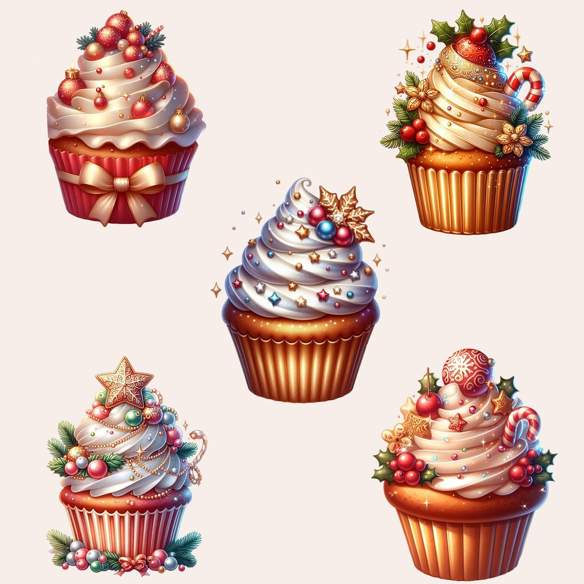27 Christmas Cupcakes Clipart, Christmas Cupcakes PNG, Christmas ...