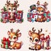 18 Christmas Reindeer Clipart, Cute Christmas Deer PNG, Reindeer ...