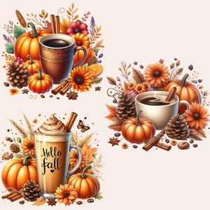 16 Autumn Coffee Clipart, Hello Fall Ice Coffee PNG, Fall Coffee PNG ...