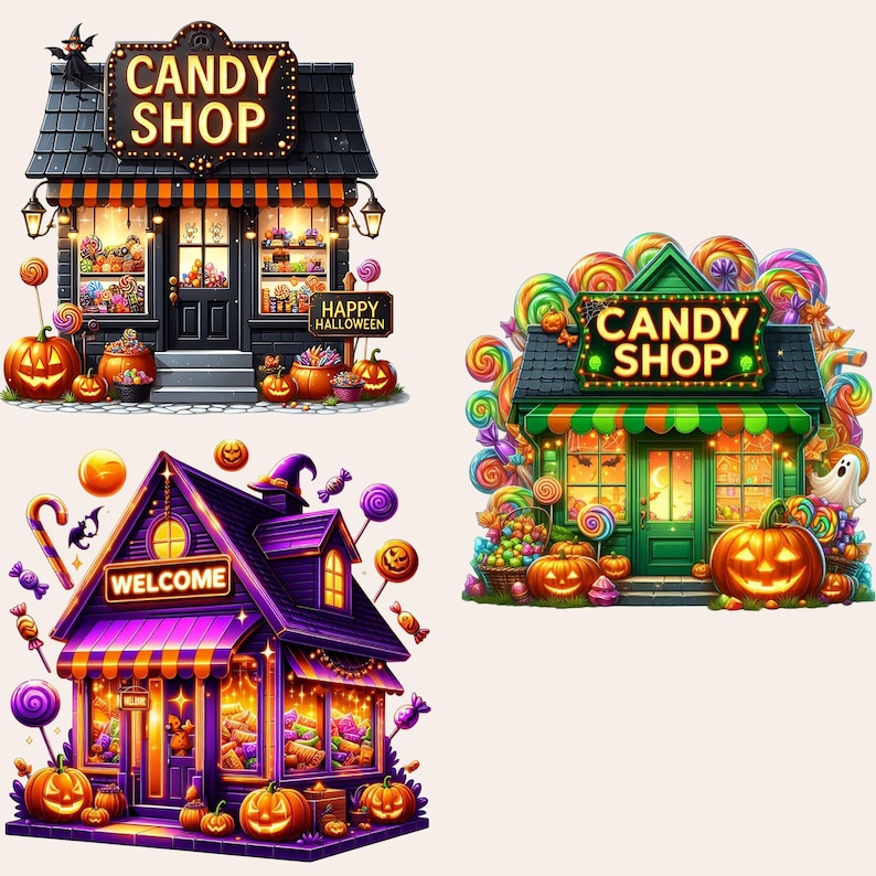 17 Halloween Candy Shop Clipart, Halloween Candy Store PNG, Halloween ...