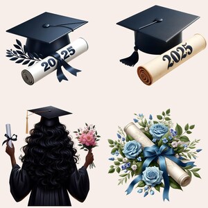 35 Graduation Clipart Bundle, Graduation PNG Bundle, Graduation Girl ...
