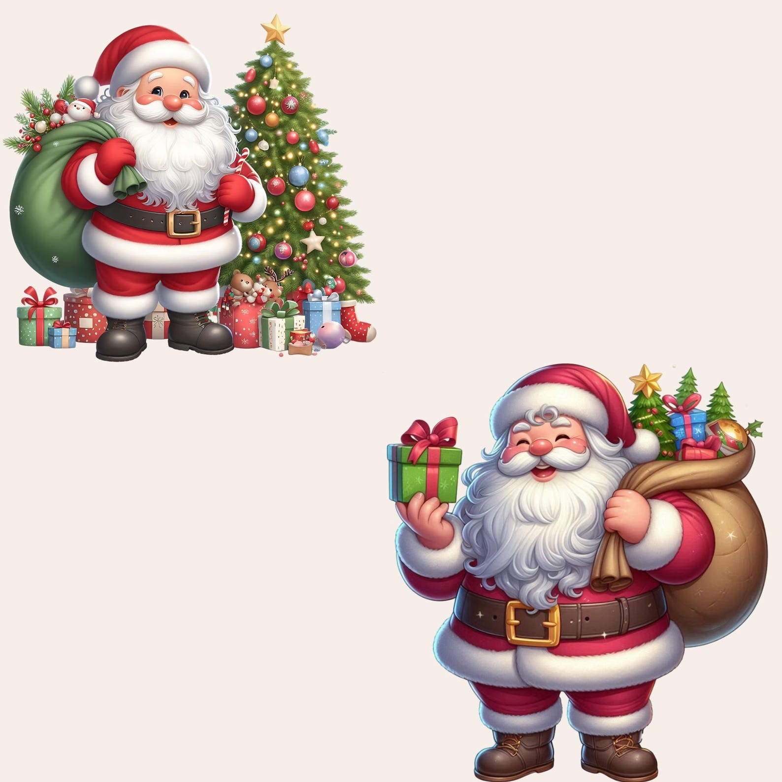 17 Santa Clause Clipart, Cute Santa PNG, Festive Santa Clipart, Santa ...