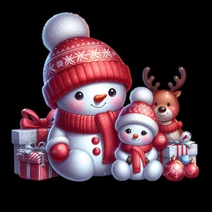 17 Snowman Clipart Bundle, Cute Snowman PNG, Festive Snowman Clipart ...