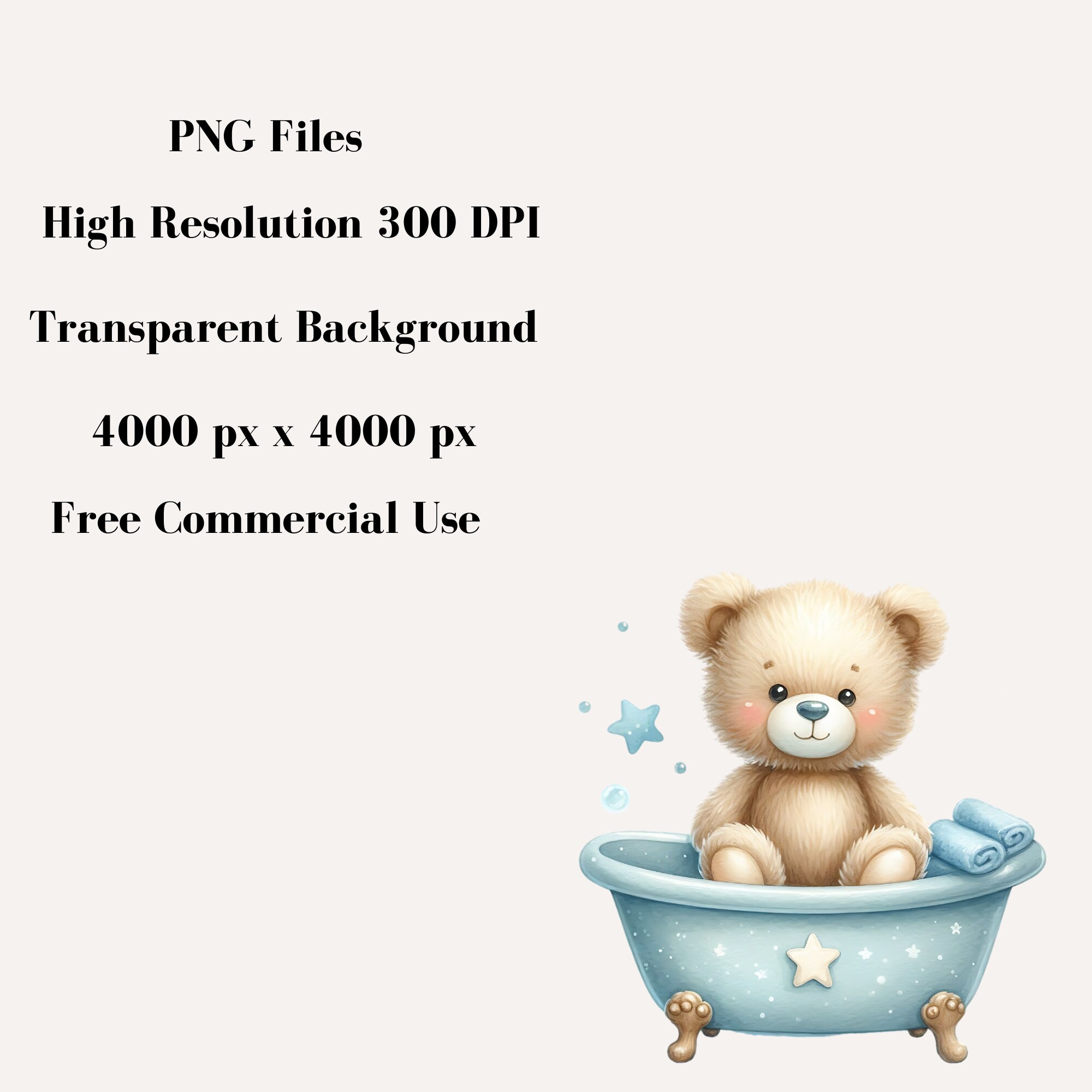 32 Watercolor Teddy Bear Clipart, Cute Teddy Bear PNG Bundle, Sleeping ...