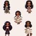 34 Boho Chibi Girl Clipart, Black Chibi Girl PNG, Afro Chibi Girl ...