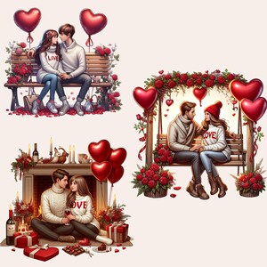 15 Valentines Couple Clipart, Love Couple Clipart, Valentine's Day ...
