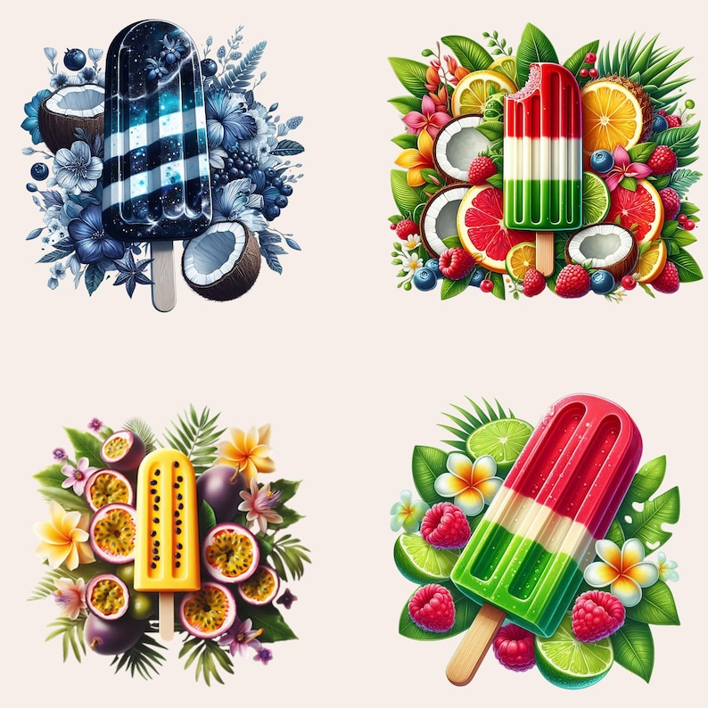 19 Summer Popsicle Clipart, Cute Summer Popsicle PNG, Summer Ice Cream ...