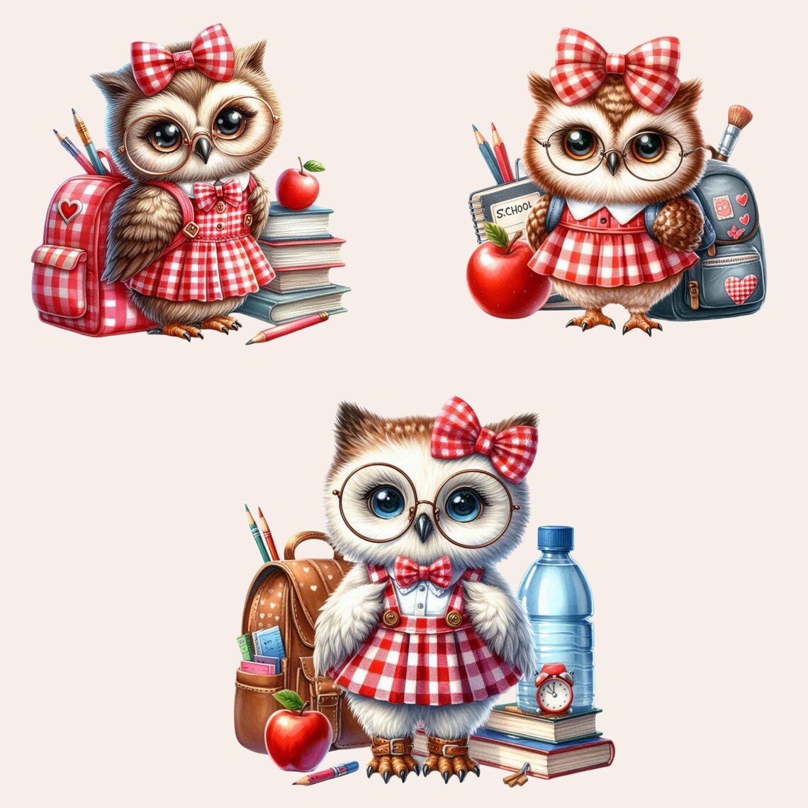 22 Cute School Animals Clipart, Back to School Animals Clipart, School ...