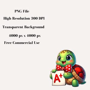 18 Back to School Turtle Clipart, School Turtle Clipart, Baby Turtle ...