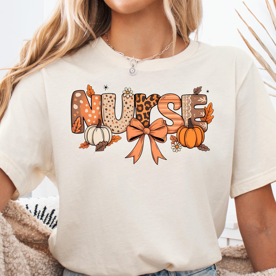 Fall Pumpkin Nurse PNG, Coquette Fall Nurse PNG, Preppy Nurse Fall PNG ...