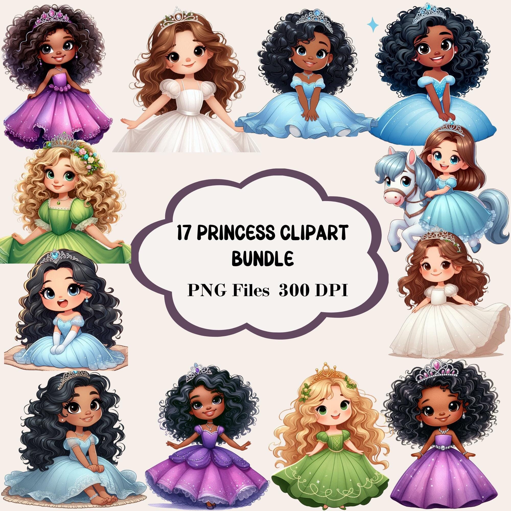 17 Princess Girl Clipart, Cute Princess PNG, Little Princess Clipart ...
