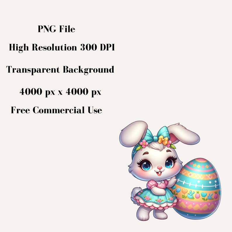 22 Easter Bunny Clipart, Spring Bunny Clipart, Cute Easter Bunny Bundle ...