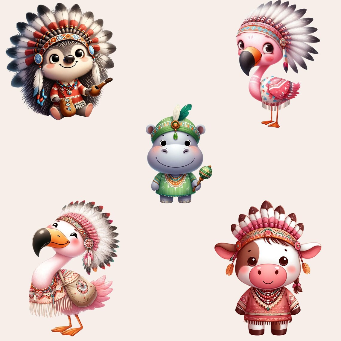 33 Indian Animals Clipart, Native Animals Clipart, Cute Woodland ...