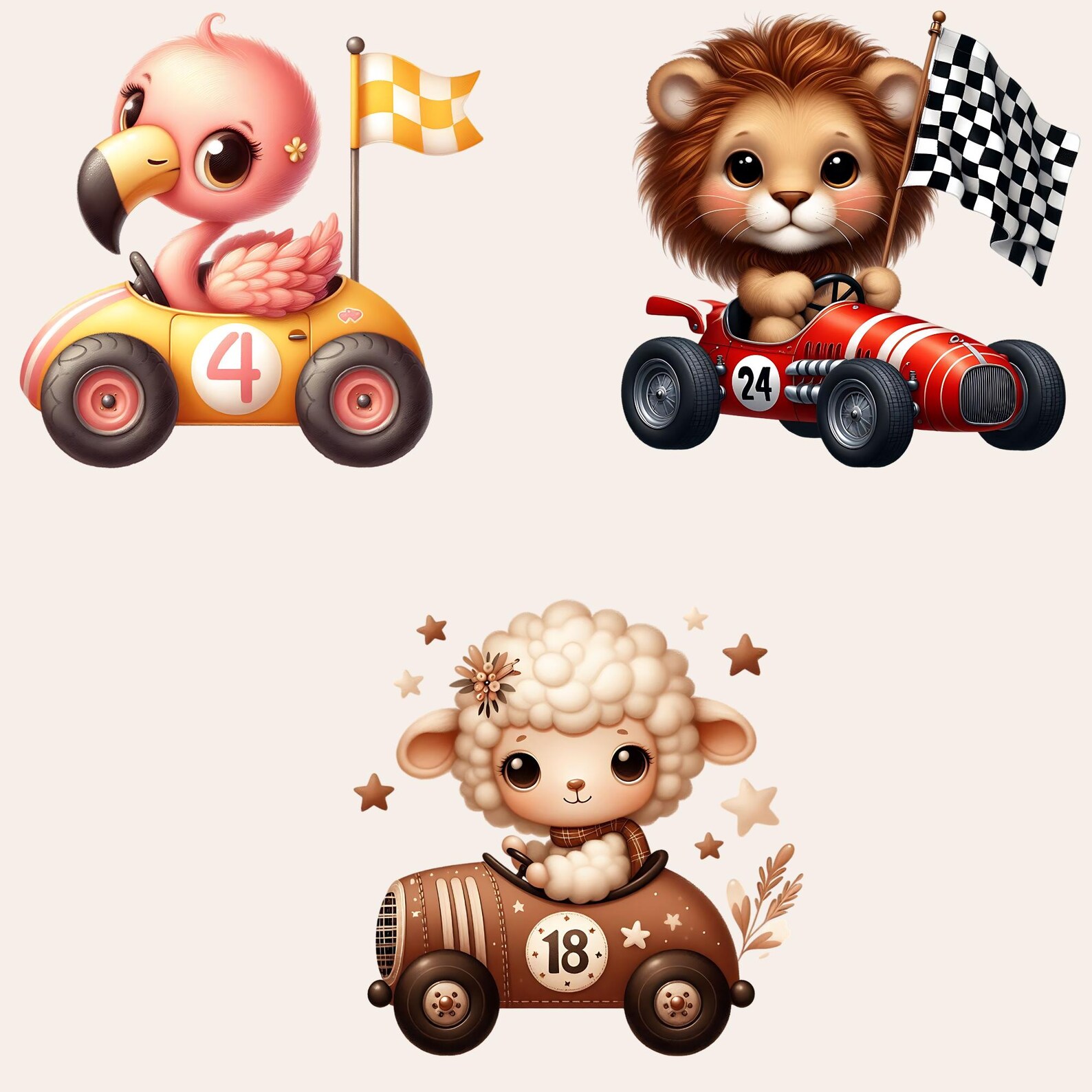 18 Racing Animals Clipart, Animal Racer Clipart, Cute Animal Racer PNG ...