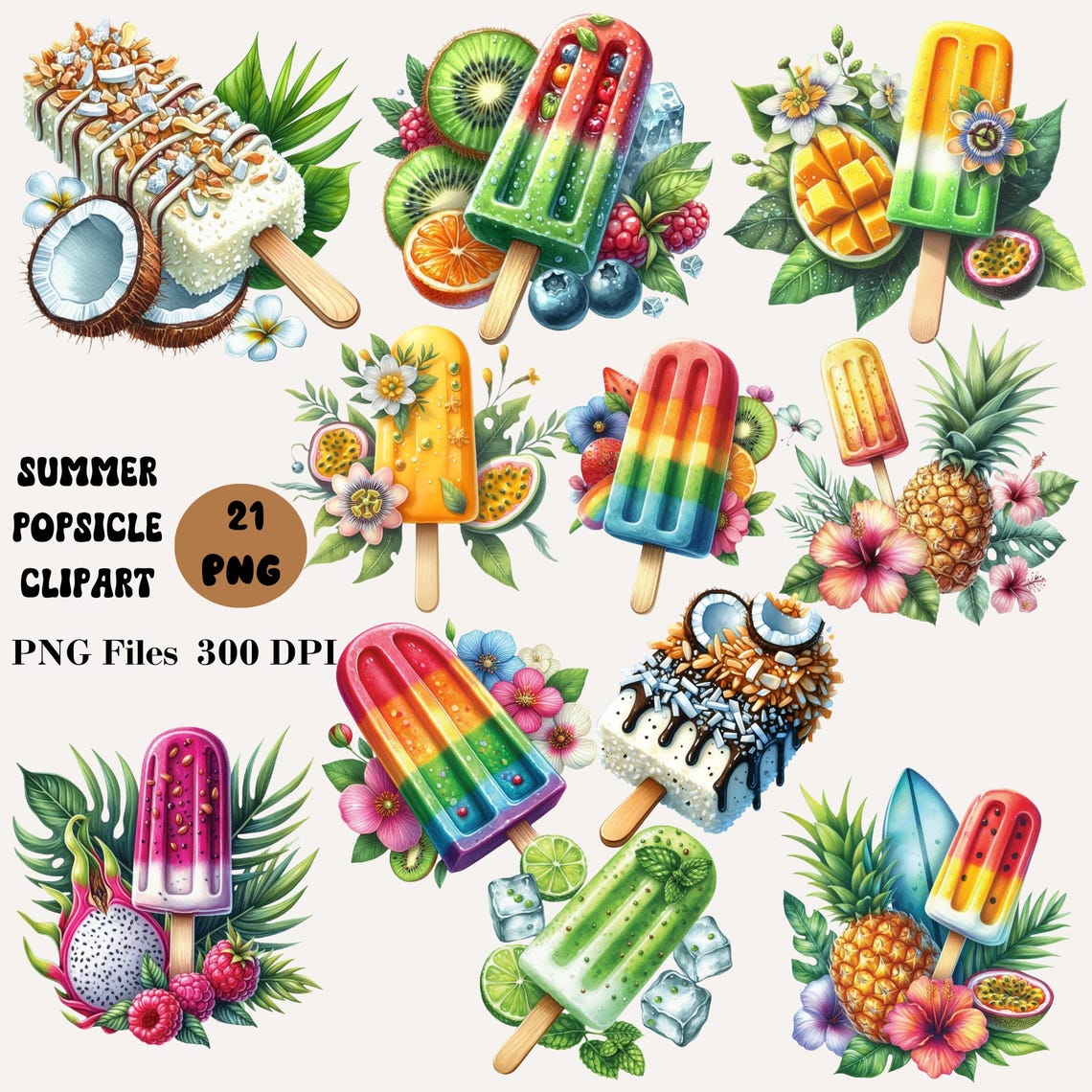 21 Summer Popsicle Clipart, Cute Summer Popsicle PNG, Summer Ice Cream ...