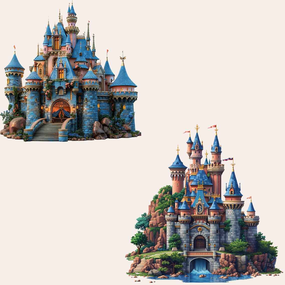 20 Fairytale Castle Clipart, Princess Castle PNG, Magical Castle ...
