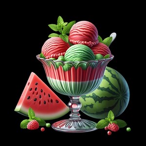 15 Summer Watermelon Clipart, Watermelon PNG Bundle, Summer Fruits ...