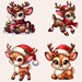 18 Christmas Reindeer Clipart, Cute Christmas Deer PNG, Reindeer ...