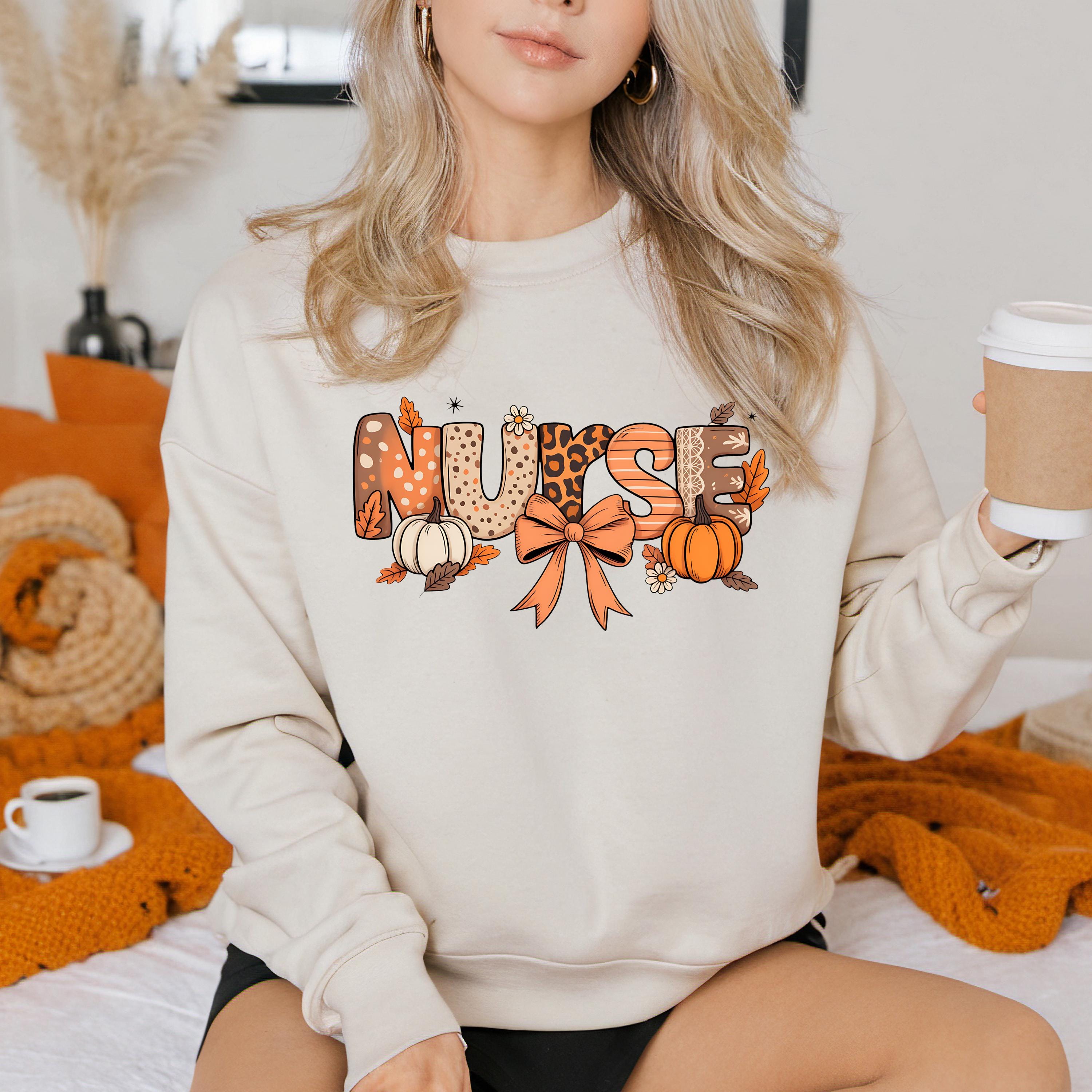 Fall Pumpkin Nurse PNG, Coquette Fall Nurse PNG, Preppy Nurse Fall PNG ...