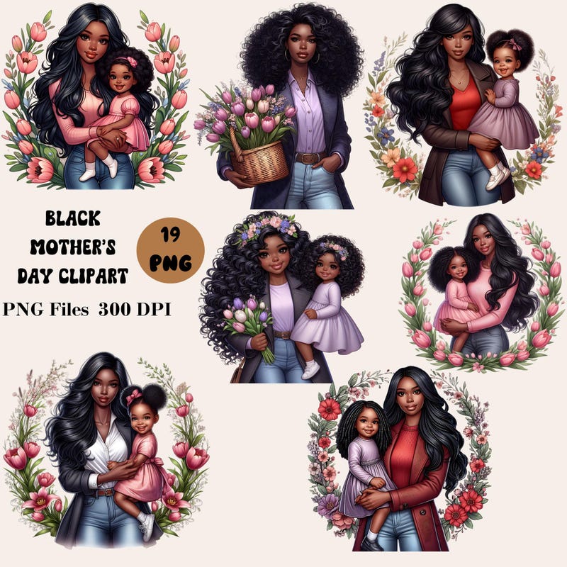 Mothers Day Clipart - Etsy