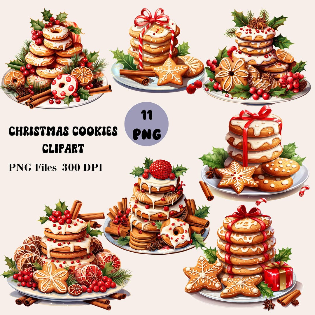 11 Christmas Cookies Clipart, Cute Christmas Cookies PNG, Christmas ...