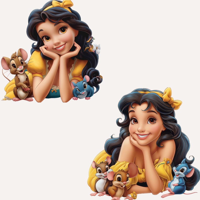 9 Princess Clipart Bundle PNG, Cute Princess Clipart, Princess ...