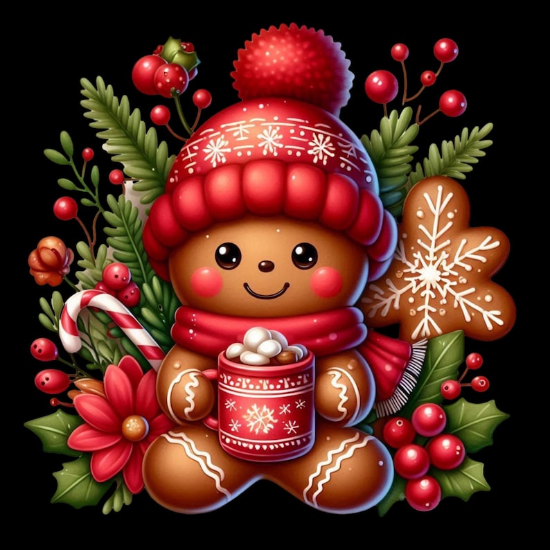 16 Gingerbread Man Clipart, Cute Gingerbread Man PNG, Gingerbread ...