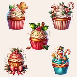 27 Christmas Cupcakes Clipart, Christmas Cupcakes PNG, Christmas ...