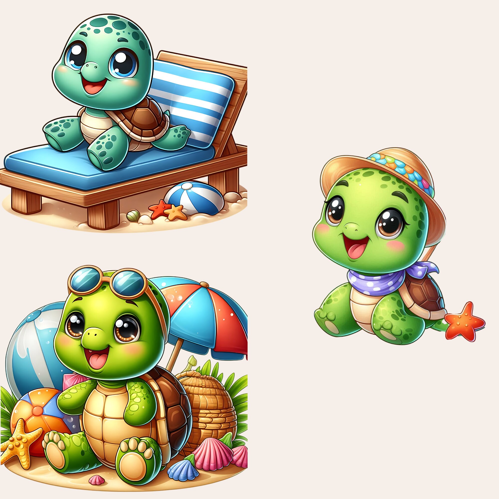 18 Summer Turtle Clipart, Sea Turtle Clipart, Baby Turtle PNG, Beach ...