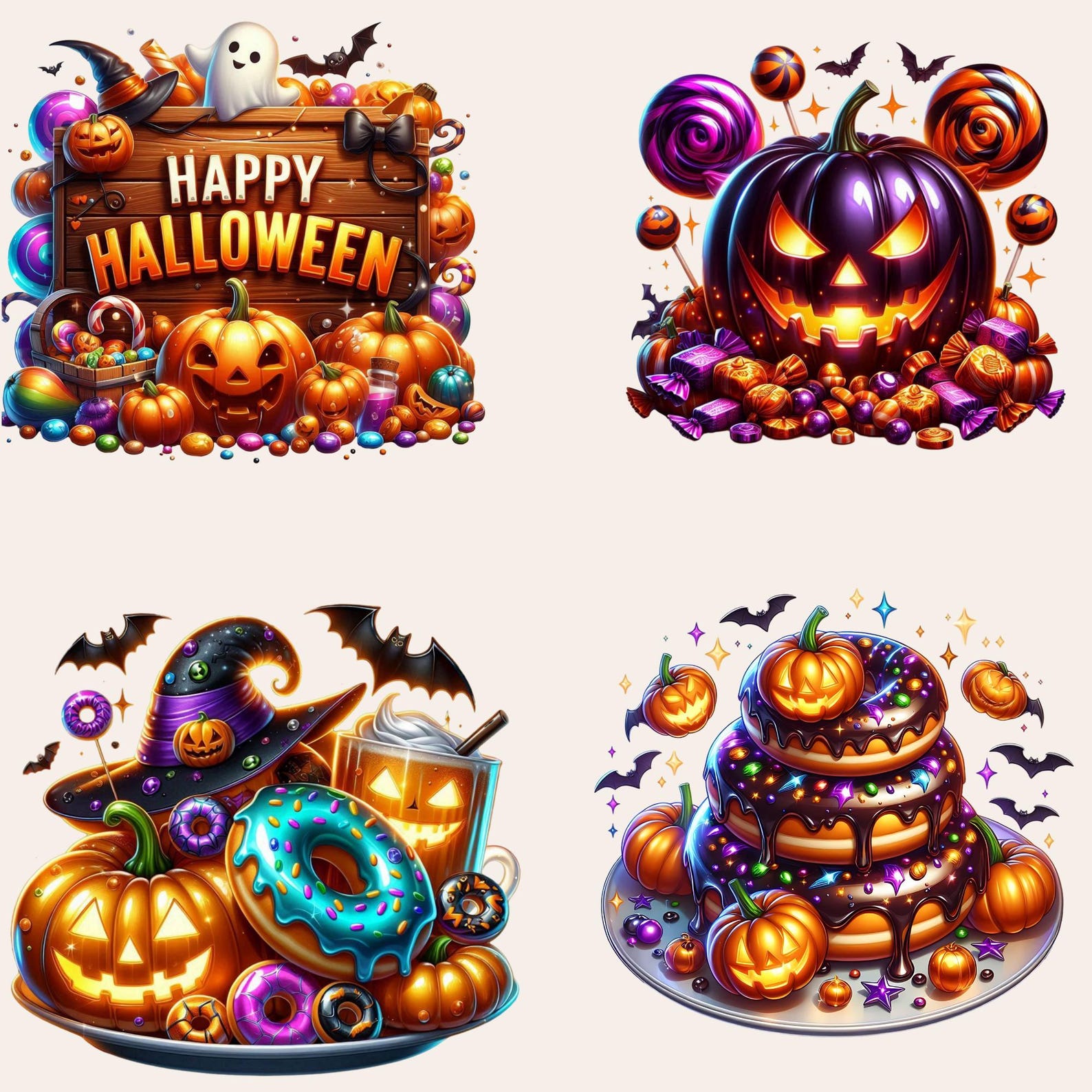 25 Halloween Candy Shop Clipart, Halloween Candy PNG, Halloween Treats ...