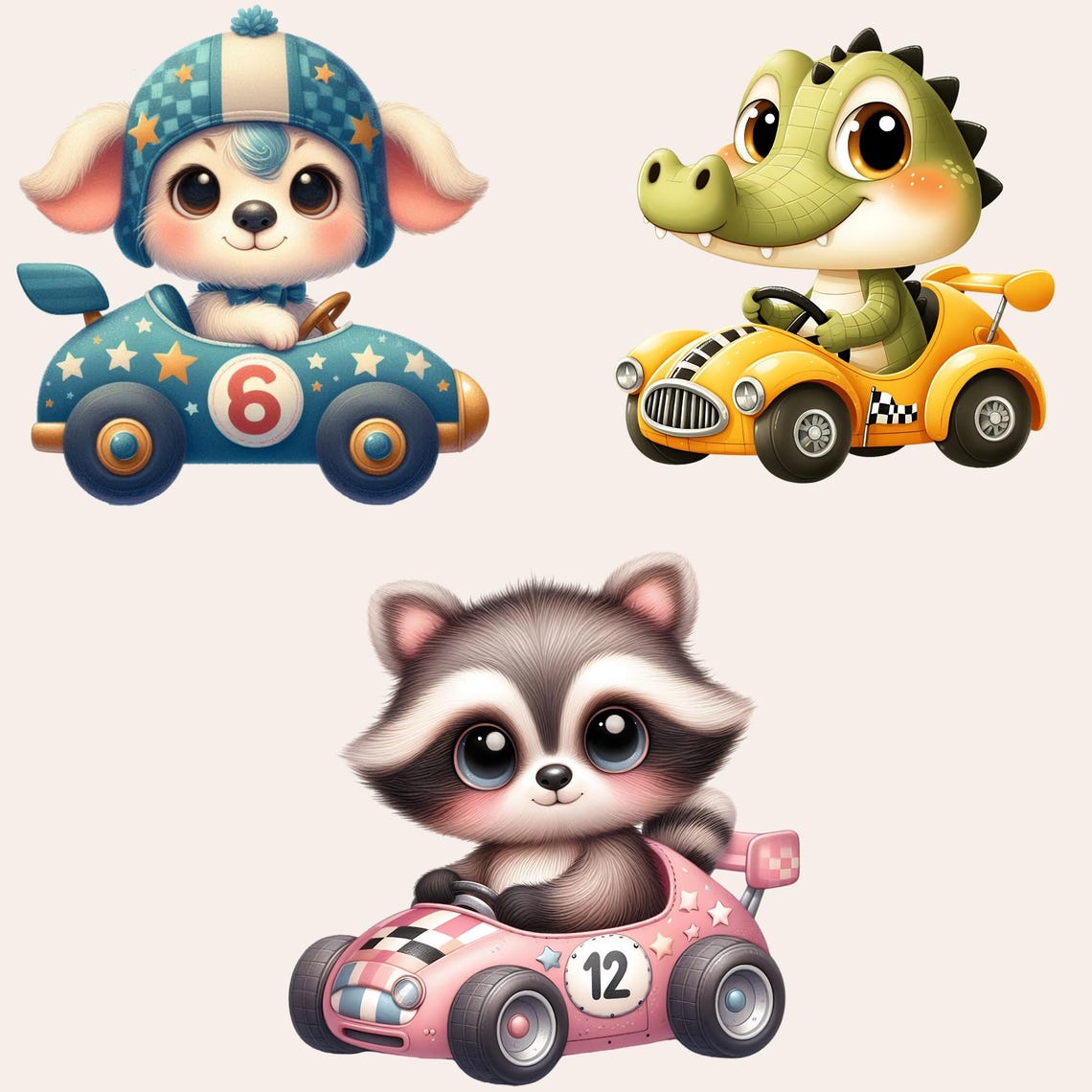 18 Racing Animals Clipart, Animal Racer Clipart, Cute Animal Racer PNG ...