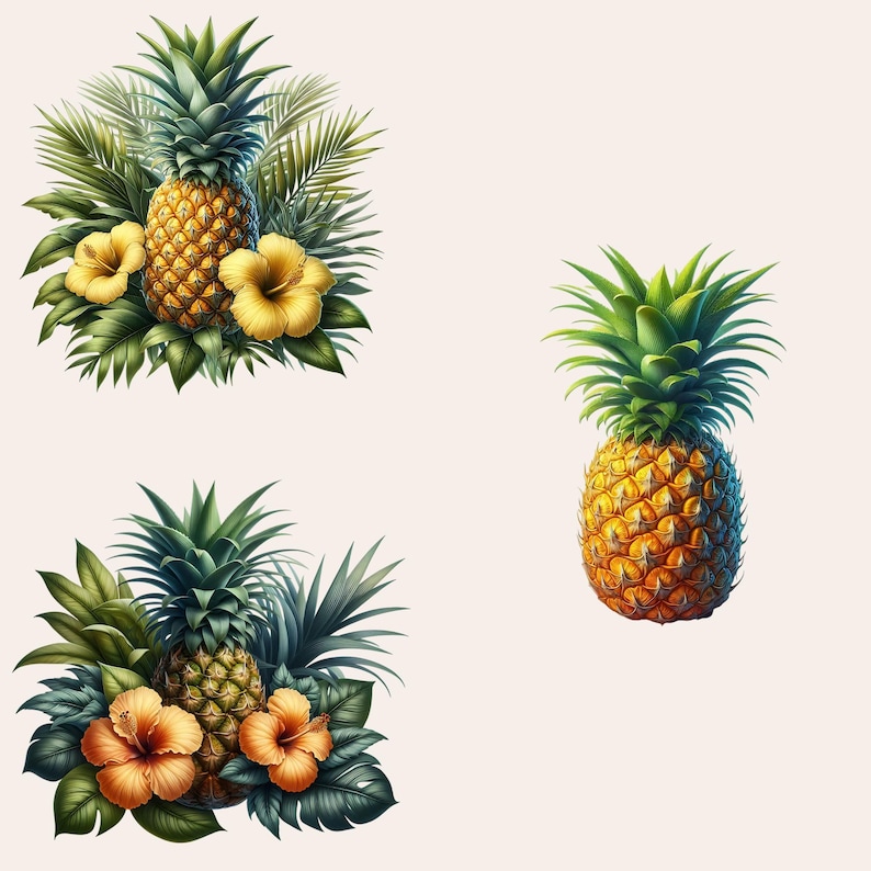 12 Pineapple Clipart, Summer Fruits Clipart, Tropical Pineapple Clipart ...