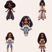 34 Boho Chibi Girl Clipart, Black Chibi Girl PNG, Afro Chibi Girl ...