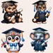 22 Graduation Animals Clipart, School Graduation Animals Clipart ...