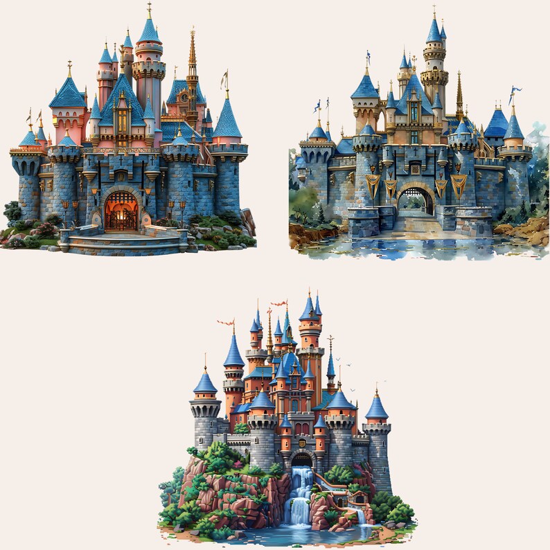 20 Fairytale Castle Clipart, Princess Castle PNG, Magical Castle ...