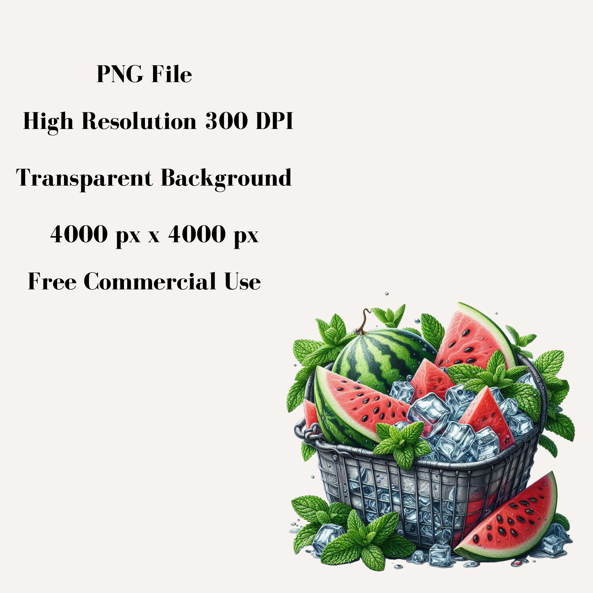 15 Summer Watermelon Clipart, Watermelon PNG Bundle, Summer Fruits ...