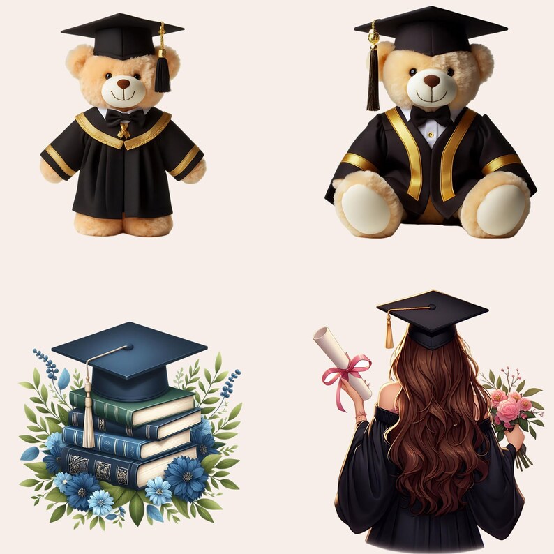 35 Graduation Clipart Bundle, Graduation PNG Bundle, Graduation Girl ...