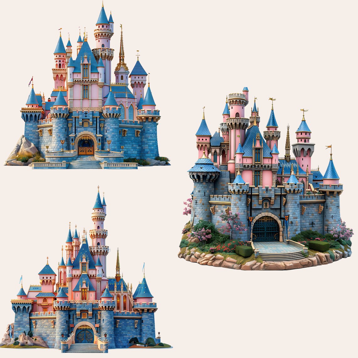 20 Fairytale Castle Clipart, Princess Castle PNG, Magical Castle ...