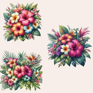 17 Hibiscus Flower Clipart, Tropical Flowers Clipart, Summer Flowers ...